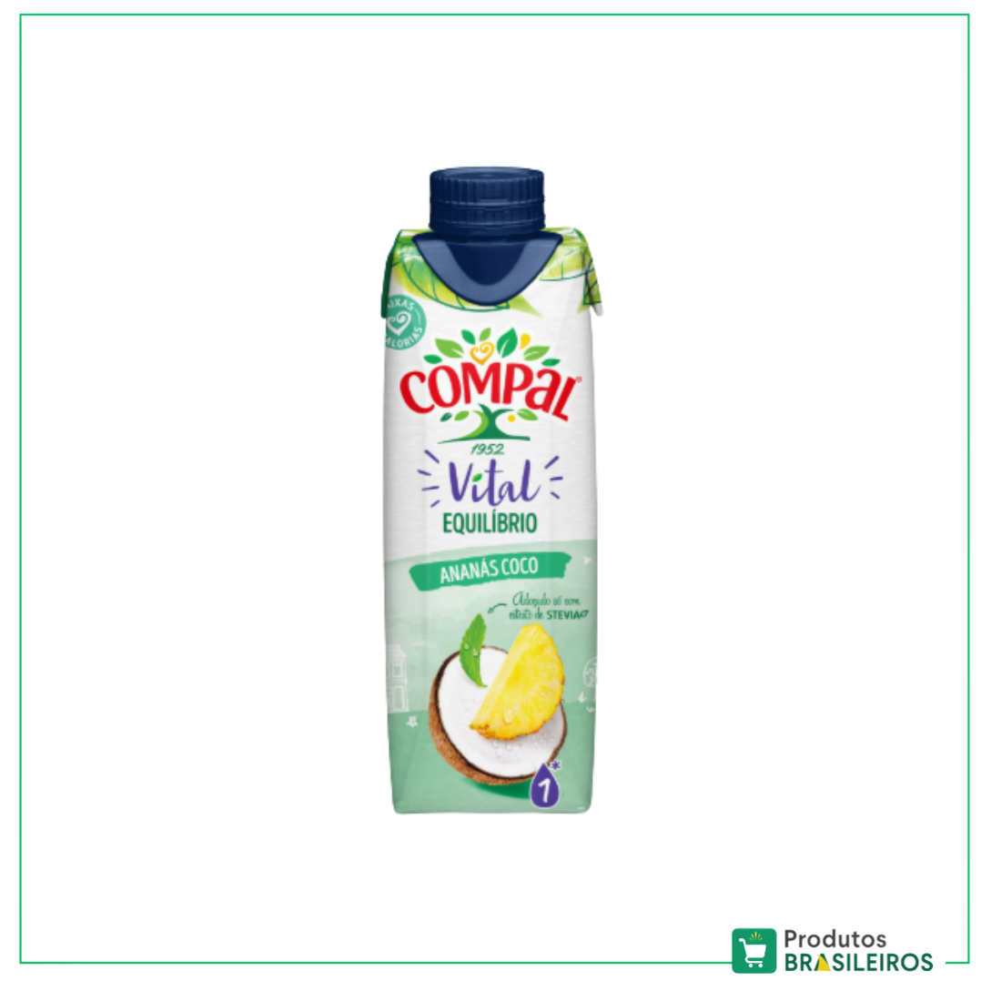 Suco de Ananas e Coco / Pineapple and Coconut Juice COMPAL - 300ml ...