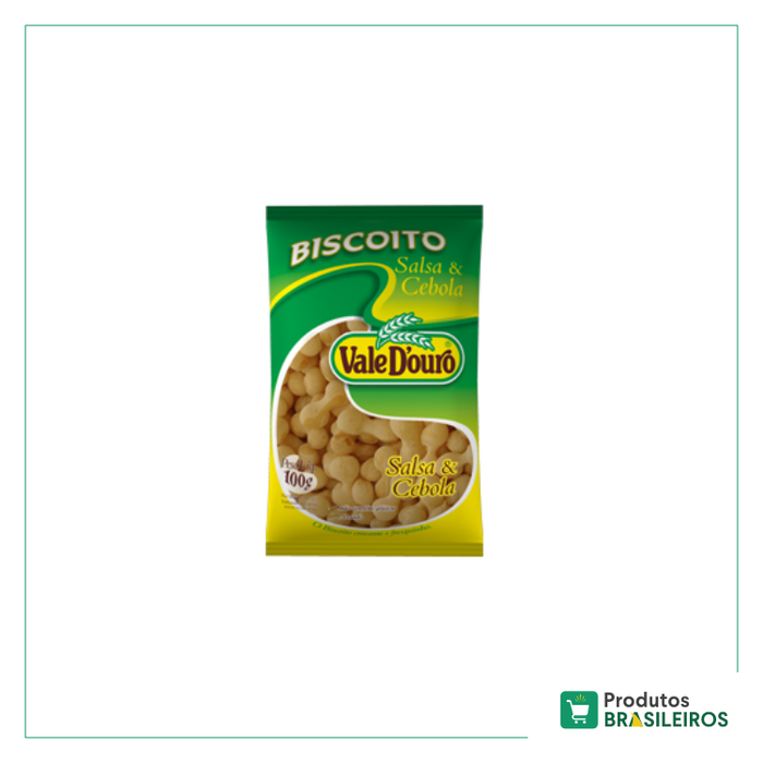 Biscoito de Polvilho Salsa e Cebola / Parsley and Onion Starch Biscuits VALE D'OURO - 100g ...