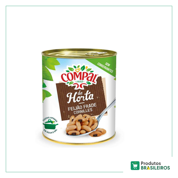 Feijão Frade / Black-Eyed Beans COMPAL - 845g | Produtos Brasileiros