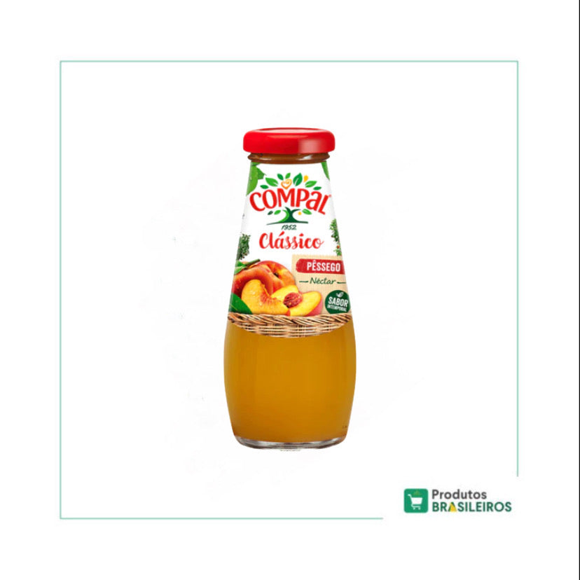 Suco de Pêssego / Peach Juice COMPAL - 200ml | Produtos Brasileiros